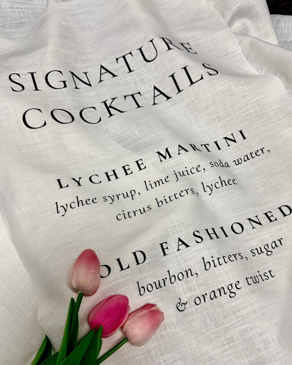 100% Pure Linen Bar Signs – Custom Boards Toronto