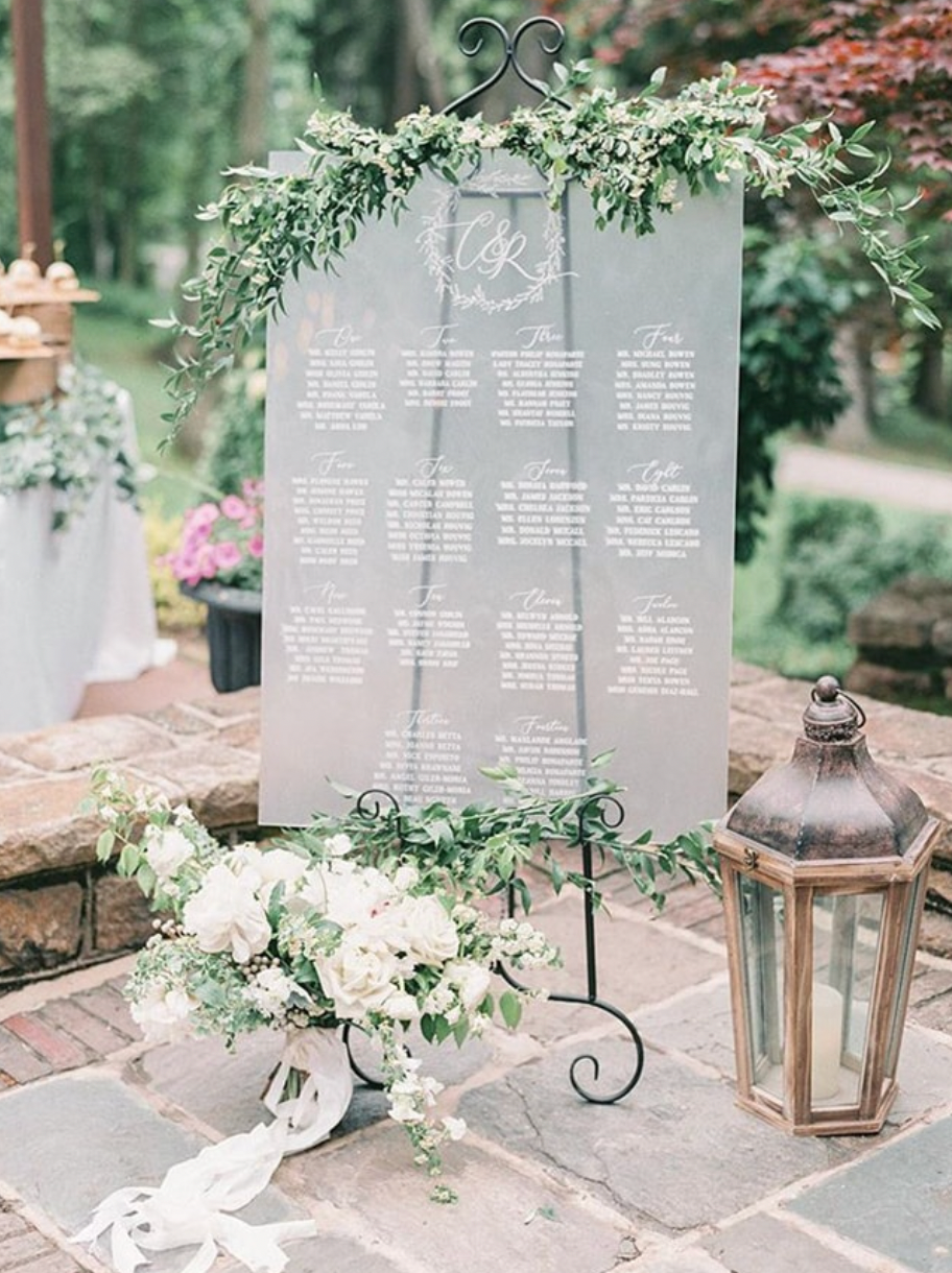 Acrylic Seating Charts – Custom Boards Toronto