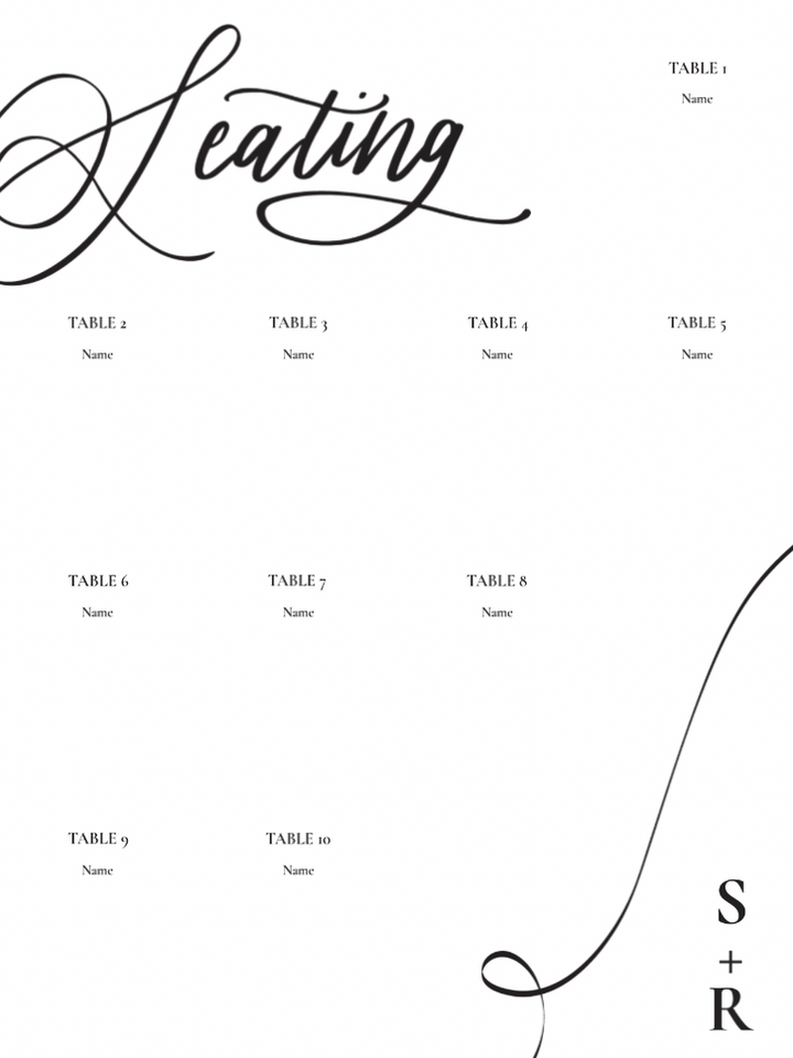 Acrylic Seating Charts – Custom Boards Toronto