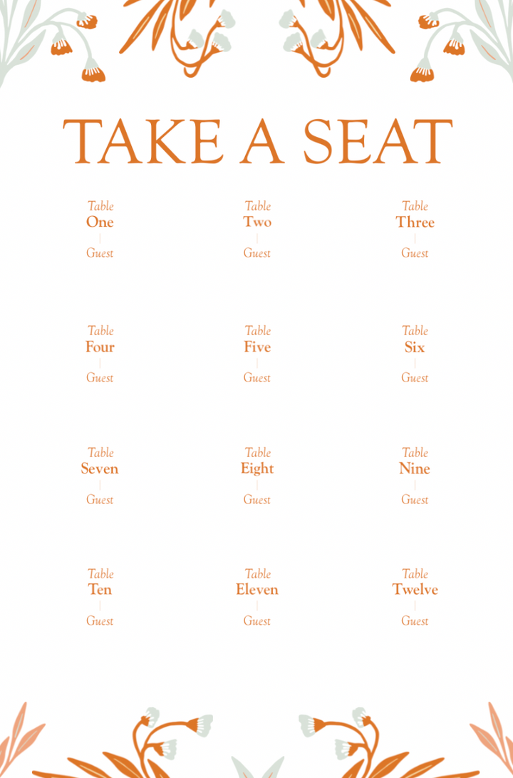 Acrylic Seating Charts – Custom Boards Toronto