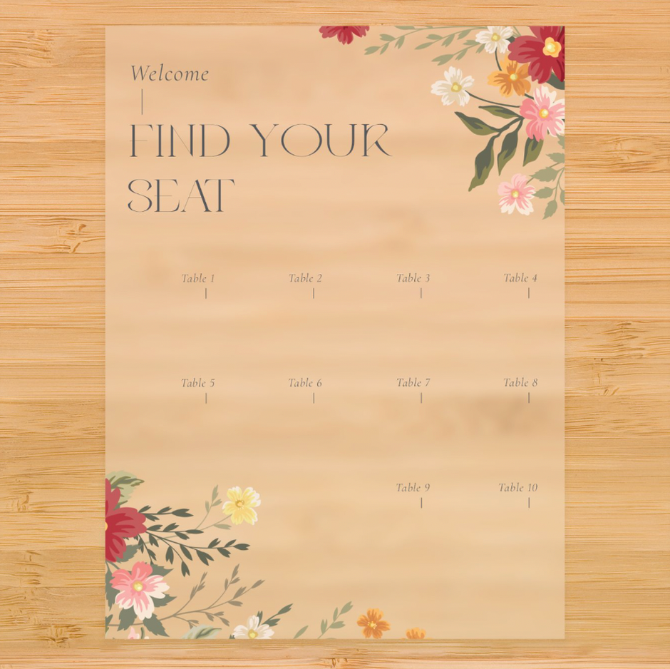 Acrylic Seating Charts – Custom Boards Toronto
