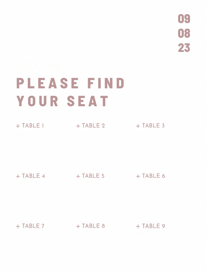 Acrylic Seating Charts – Custom Boards Toronto
