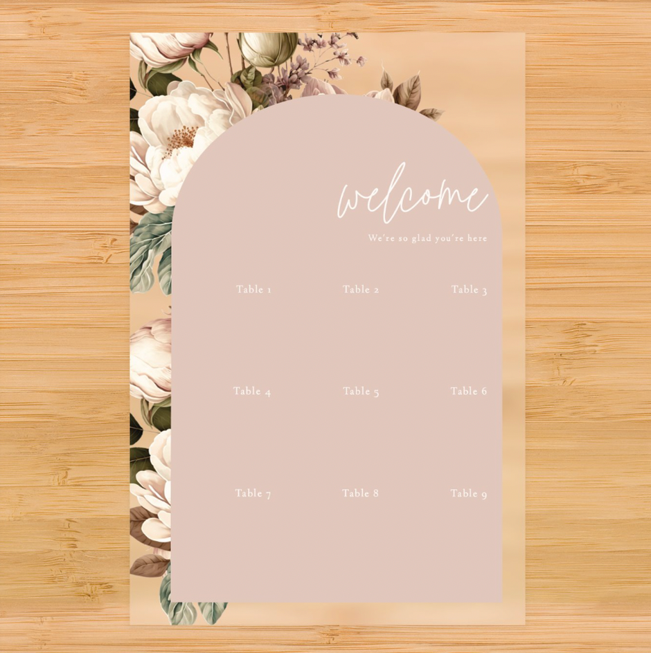Acrylic Seating Charts – Custom Boards Toronto